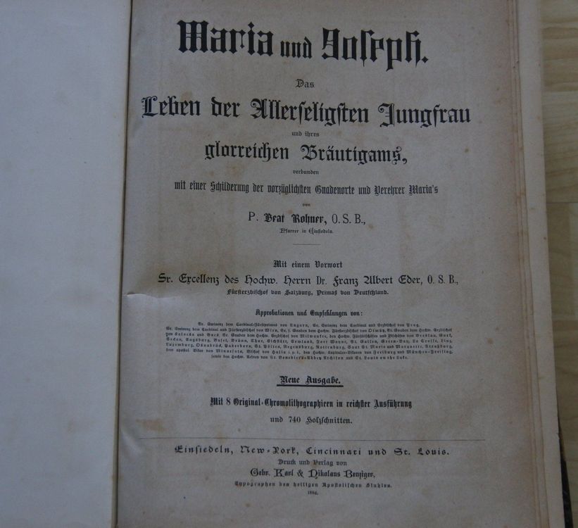 Maria & Joseph P. Beat Rohner O.S.B. (Gebraucht) in Bäch SZ für CHF 10 ...