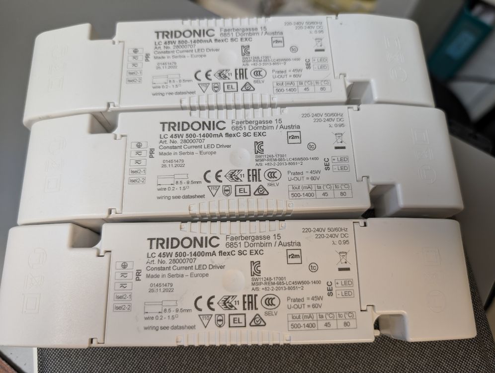 Tridonic LC 45W 500-1400mA flexC SC EXC Vorschaltgerät (Neu (gemäss Beschreibung)) in ...
