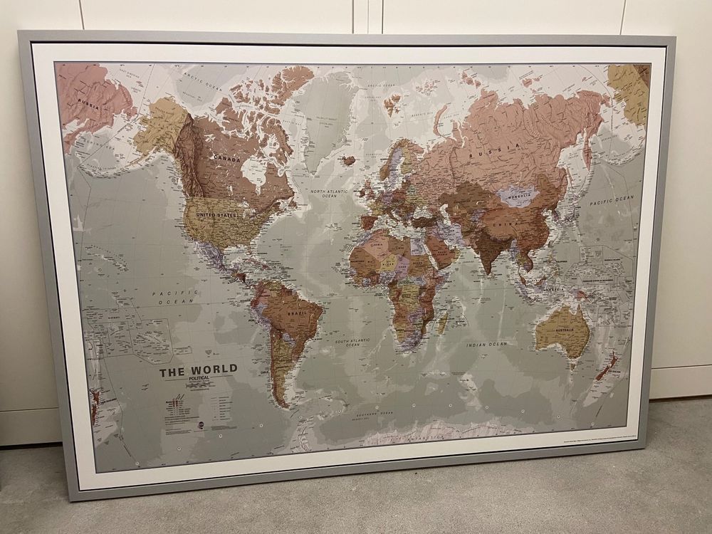 IKEA Leinwand | Weltkarte | Bild 100x140cm | Kaufen auf Ricardo