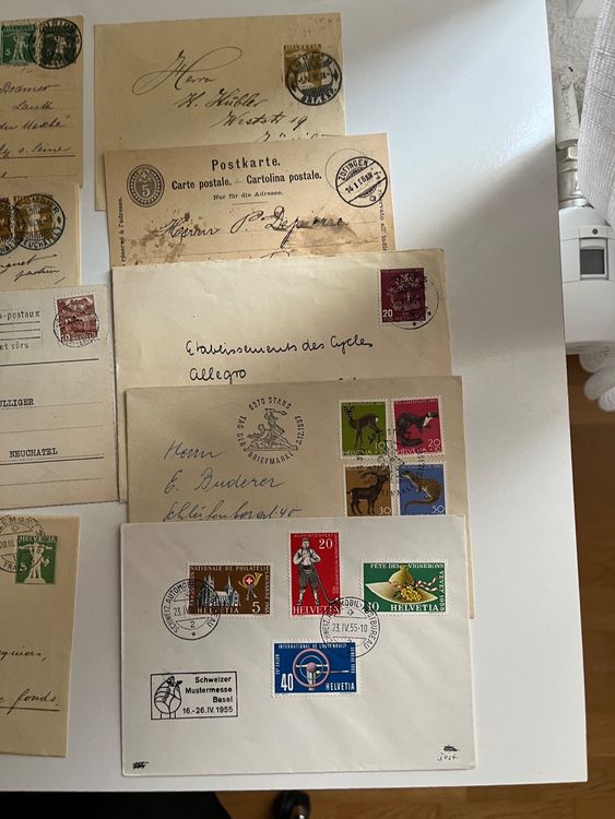 Schachtel voll Schweizer FDC und Belege ab Alt (Gebraucht) in Murgenthal für CHF 20 – mit ...