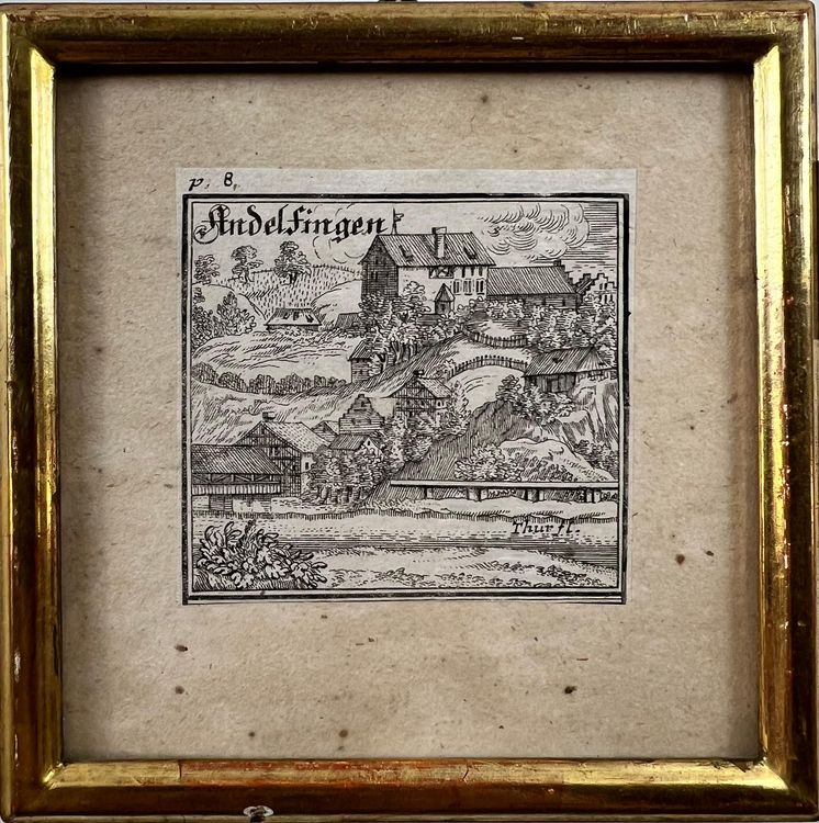 Antike Andelfingen Stich Echtgoldrahmen (Gebraucht) in Neuhausen am Rheinfall für CHF 10 – mit ...