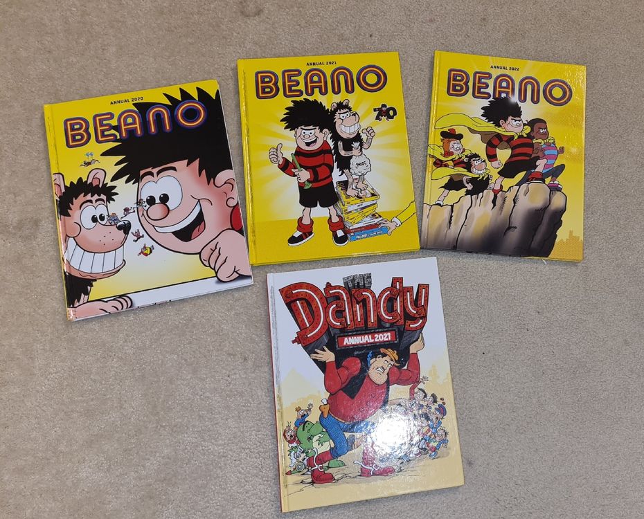Beano Annuals 2020, 2021, 2022 + Dandy Annual 2021 (Neu (gemäss ...