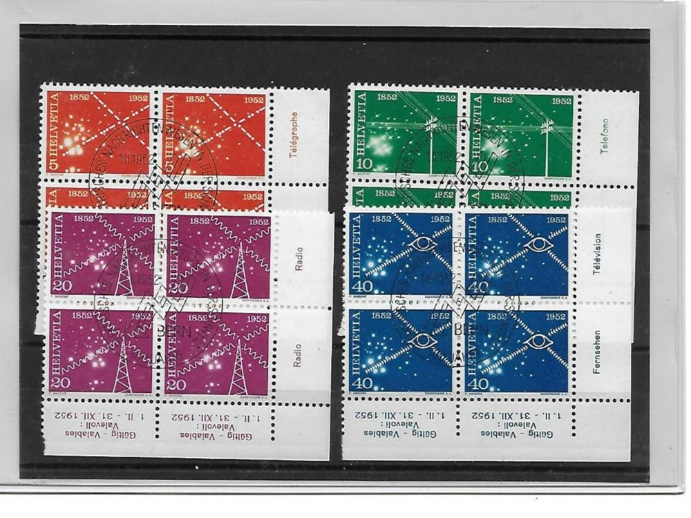 Freim. Ersttagsgest.Viererbl.1952 Kat: CHF 100.- (Gebraucht) in Basel für CHF 4 – mit Lieferung ...