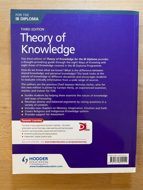 IB Book – Theory of Knowledge – Hodder Education (Gebraucht) in Cham ...