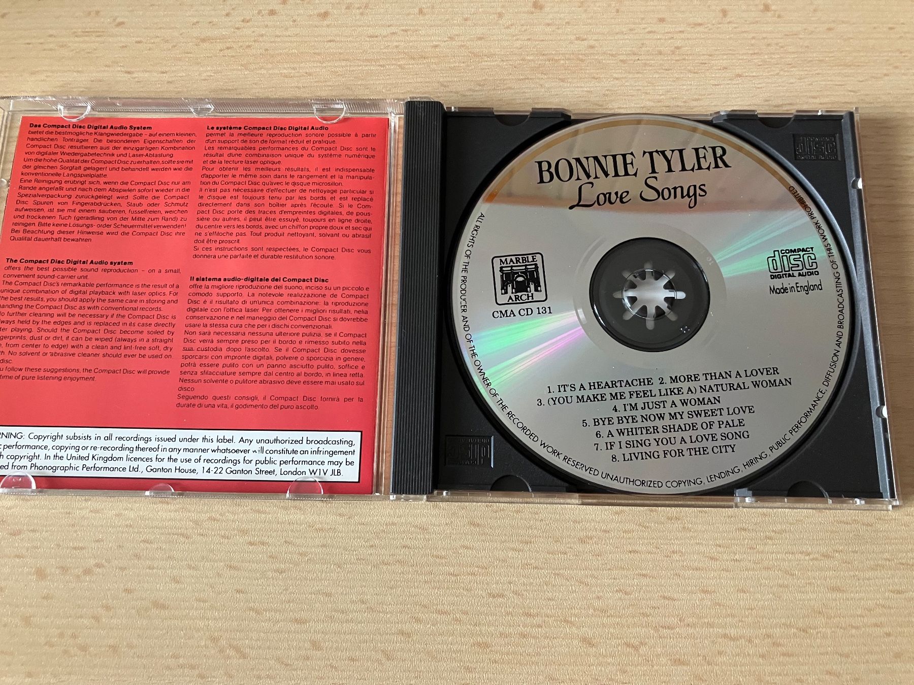 Bonnie Tyler - Love Songs CD - Top Zustand! Selten! (Gebraucht) in ...