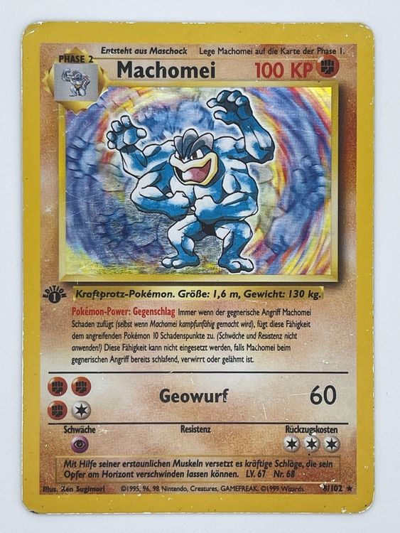Machomei 8/102 Holo Rare Pokémon Base Set 1.Edition | Kaufen auf Ricardo