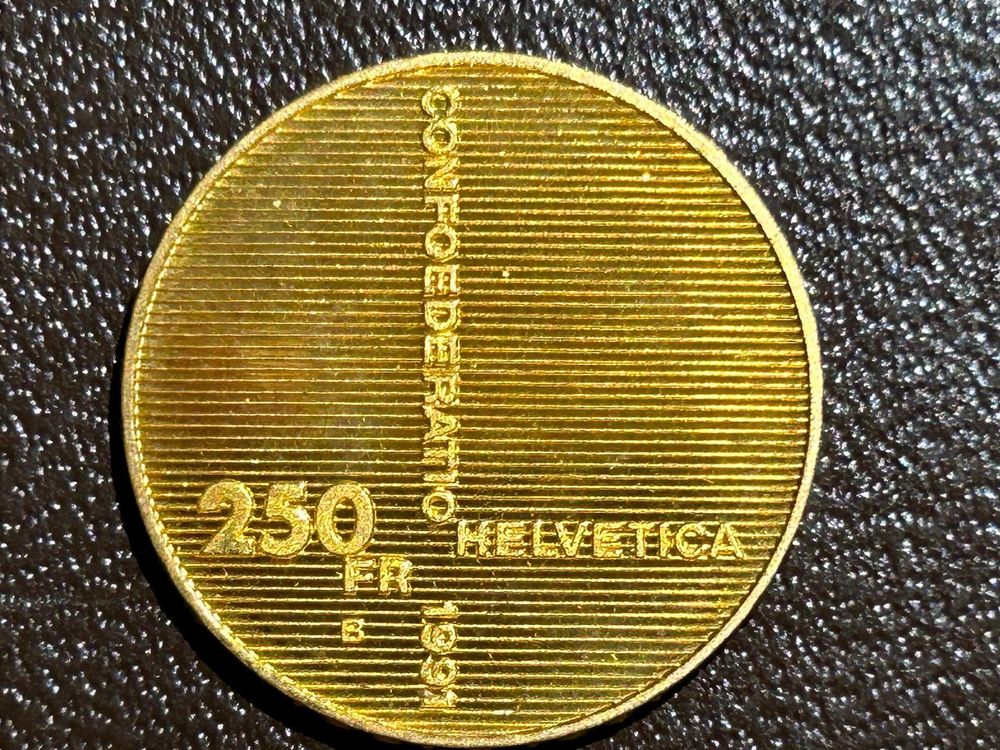 250 Frs OR / Gold 1991 avec étui beige (Gebraucht) in Monthey für CHF ...