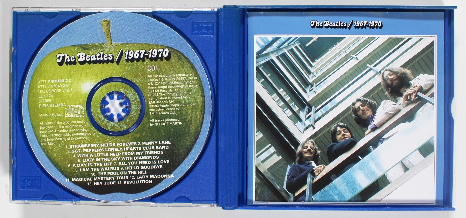 2CD THE BEATLES 1967-1970 BLAUES ALBUM BLUE BOX 1993 SELTEN (Gebraucht ...