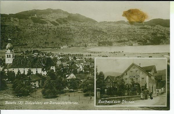 Buochs NW Gasthaus Sternen 2 Bild AK 1917 gebraucht Flecken (Gebraucht) in Ennetmoos für CHF 6 ...