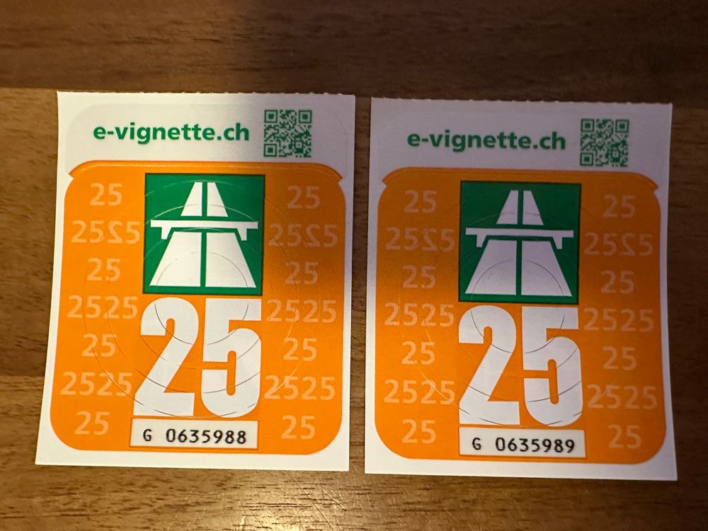2 x Autobahnvignetten 2025 (Neu und originalverpackt) in St.Gallen für ...