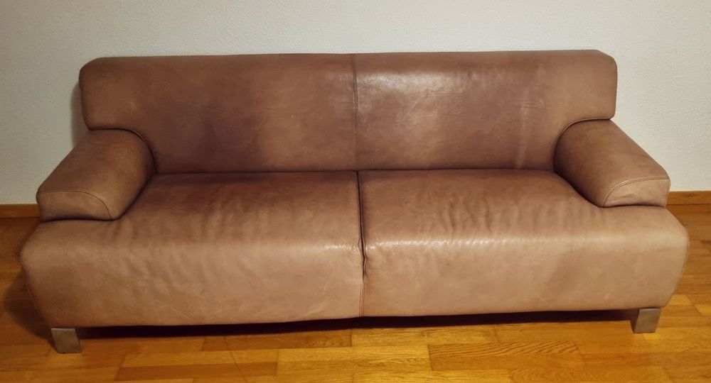 Leder Sofa 2-Sitzer Braun (Gebraucht) in Zollikofen für CHF 550 – nur Abholung auf Ricardo kaufen