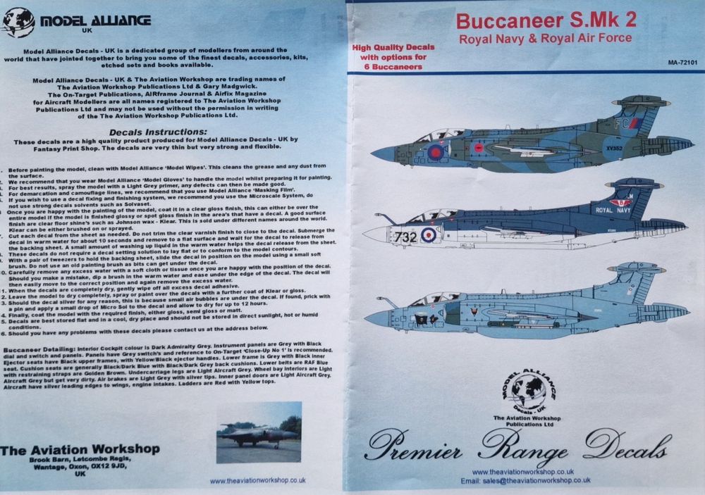 Original Premier Ranger Decal Aviatik Buccaneer S.Mk2 1/72 | Kaufen auf ...