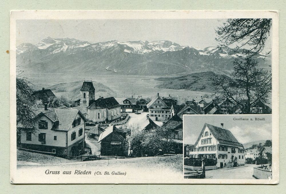 Gruss Aus Rieden Mit Gasthaus Zum Rössli 1911 Kaufen Auf Ricardo