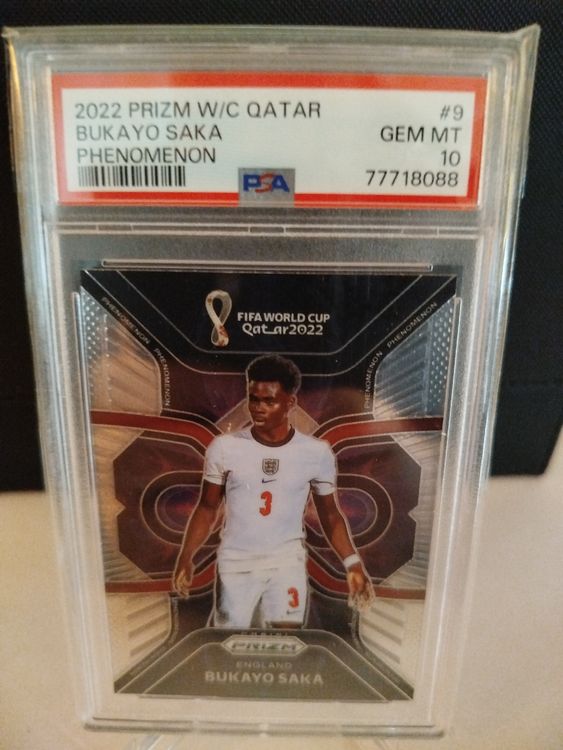 Bukayo Saka Prizm WC Phenomenon PSA 10 England (Neu (gemäss ...