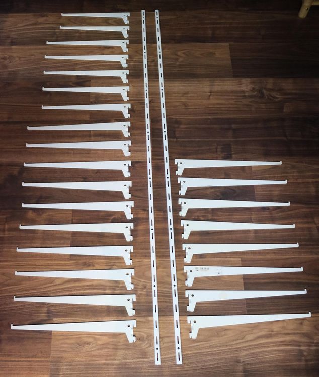 Zubehör Wandregal Systemregal Metall 25x Träger 2x Schienen (Gebraucht ...