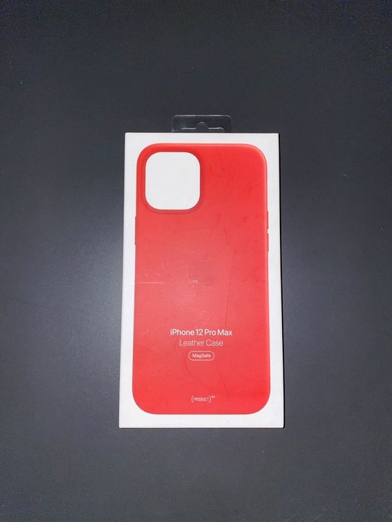 iPhone 12 Max Leder Hülle Rot Case Original Apple | Kaufen auf Ricardo