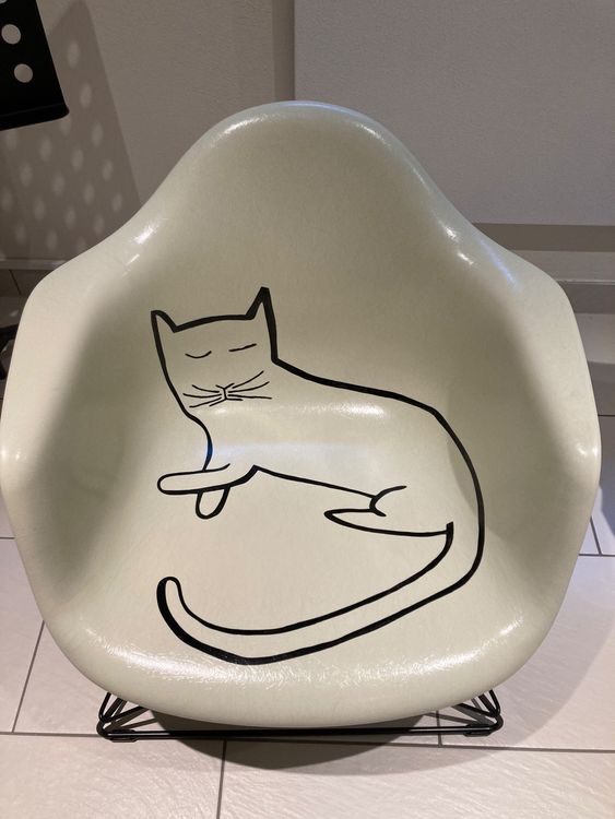 EAMES FIBERGLASS ARMCHAIR STEINBERG CAT limited edition 500 (Neu ...