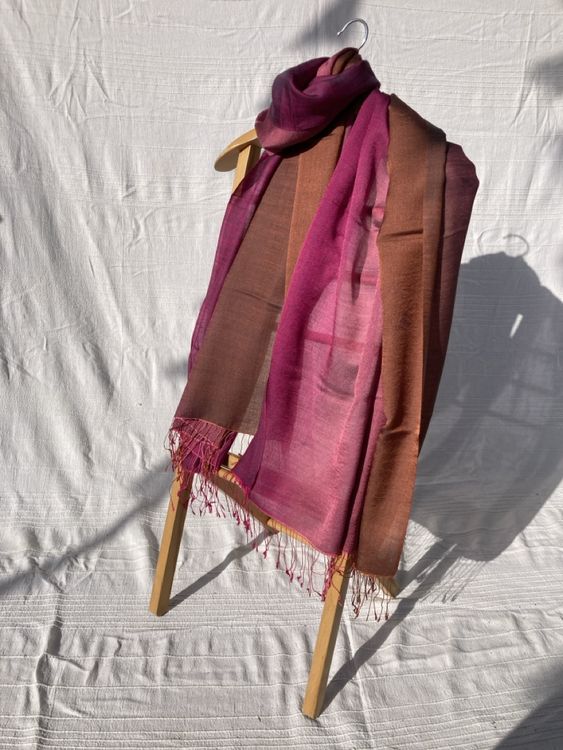 Scialle lana-seta rosa/arancio | Kaufen auf Ricardo