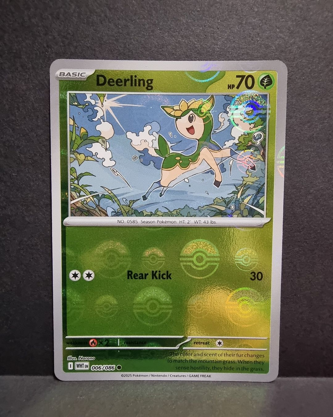 Pokémon Deerling Pokeball reverse 006/086 White Flare 🇬🇧 (Neu (gemäss ...
