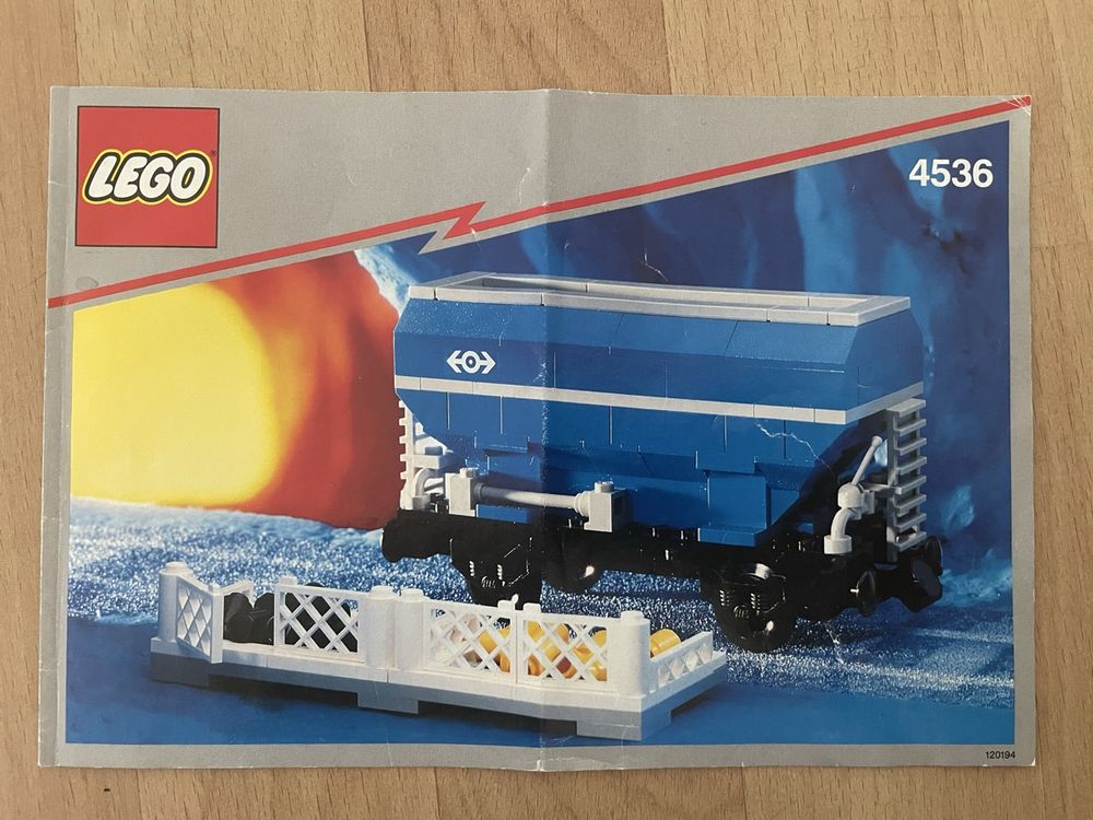 Lego Eisenbahn 9V 4536 Blauer Schotterwagen (Gebraucht) in Rotkreuz für ...