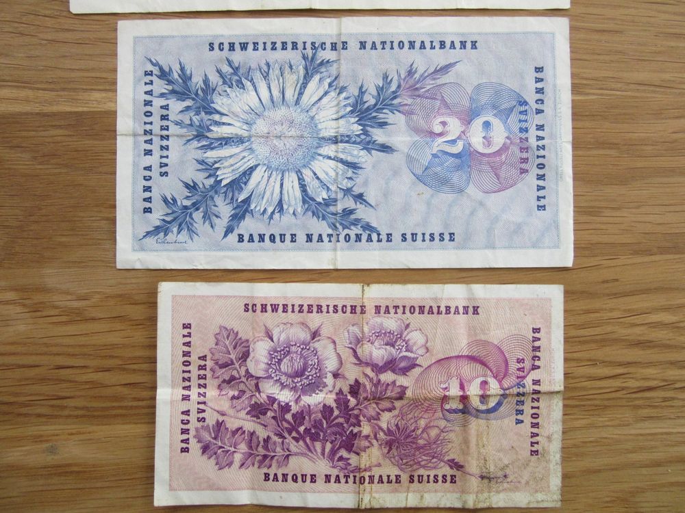 komplette Sammlung 1000-500-100-50-20-10 BANKNOTEN SCHWEIZ (Gebraucht ...