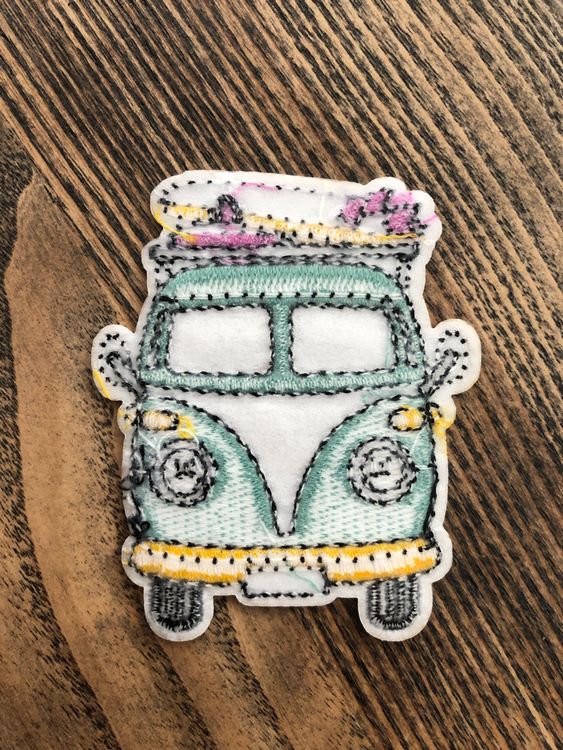 Aufnäher Patch zum Aufbügeln Van Life VW Bus Surfer Life (Neu und ...