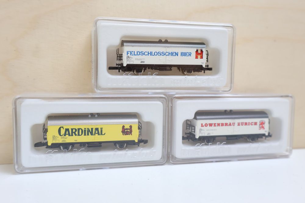 Märklin mini club Schweizer Bierwagen Set - 8600,905/906/907 (Gebraucht ...