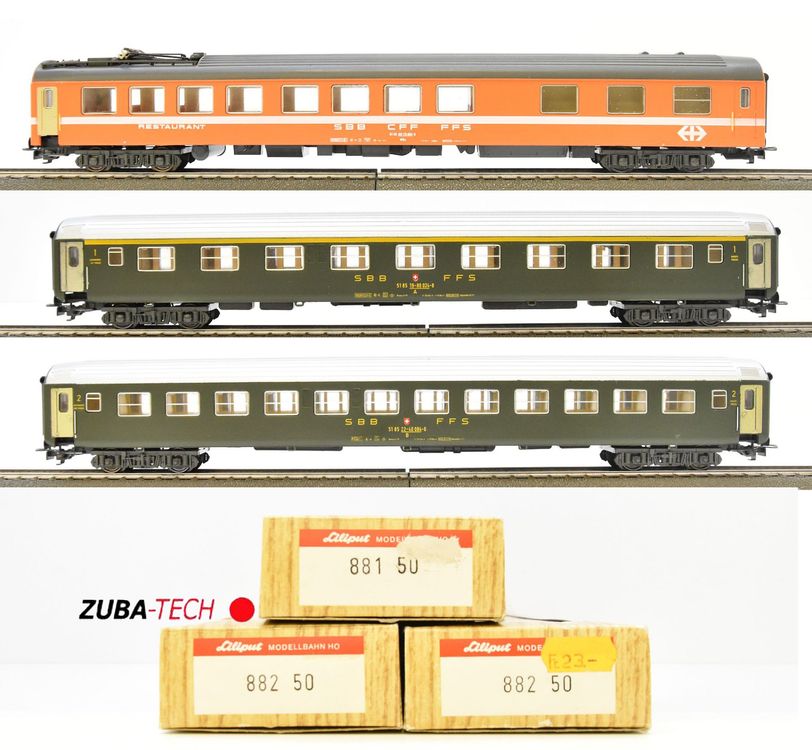 Liliput 3x UIC-X Personenwagen SBB H0 GS mit OVP | Kaufen auf Ricardo