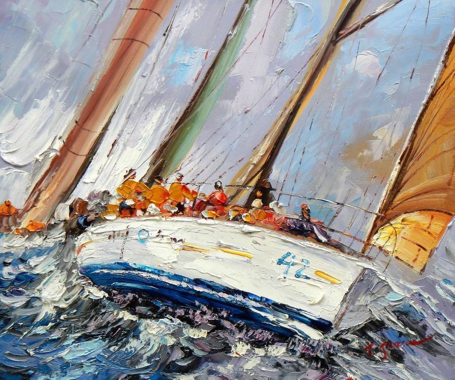 Modern Art - Segelregatta vor Helgoland (Neu (gemäss Beschreibung)) in ...