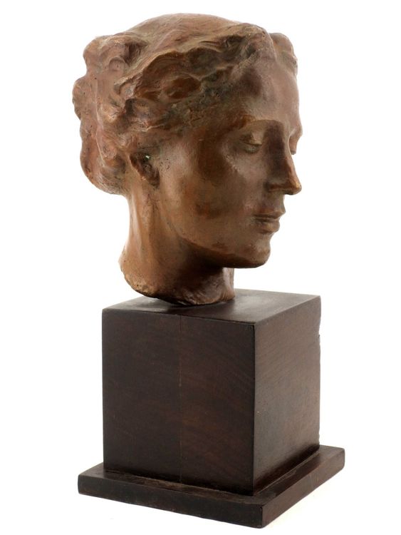 Tête bronze sculpture Arthur Schlageter Clarens Montreux (Gebraucht) in ...
