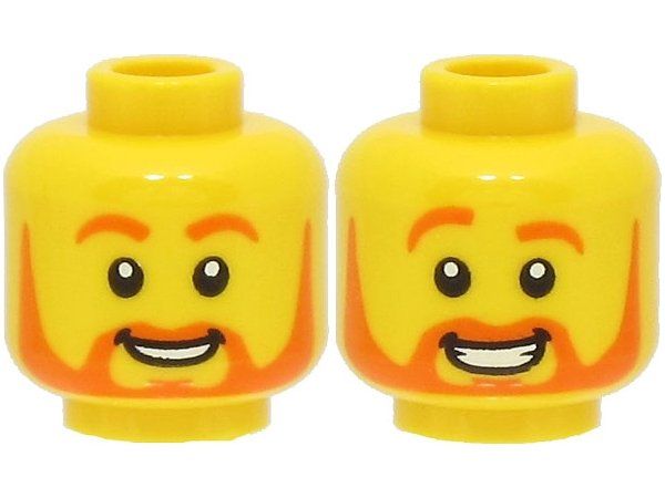 LEGO 3626cpb3044 Yellow Minifigure, Head Dual Sided Orange (Neu (gemäss ...