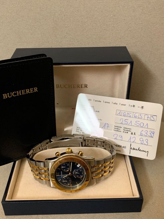 Bucherer Chronograph Box Papiere läuft (Gebraucht) in Luzern für CHF ...