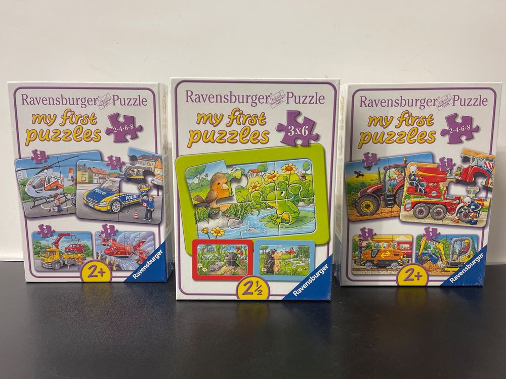 Neu Ravensburger Kinder Puzzle Set (3x) (Neu und originalverpackt) in Inwil für CHF 7 – mit ...