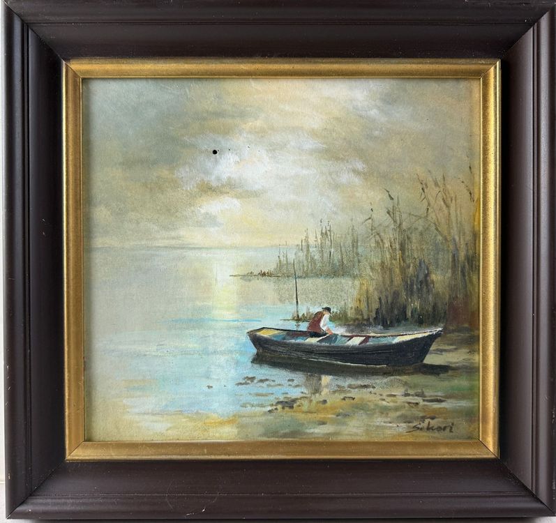 Ölgemälde "Fischerboot am See" von Schori signiert (Gebraucht) in Neuhausen am Rheinfall für CHF ...