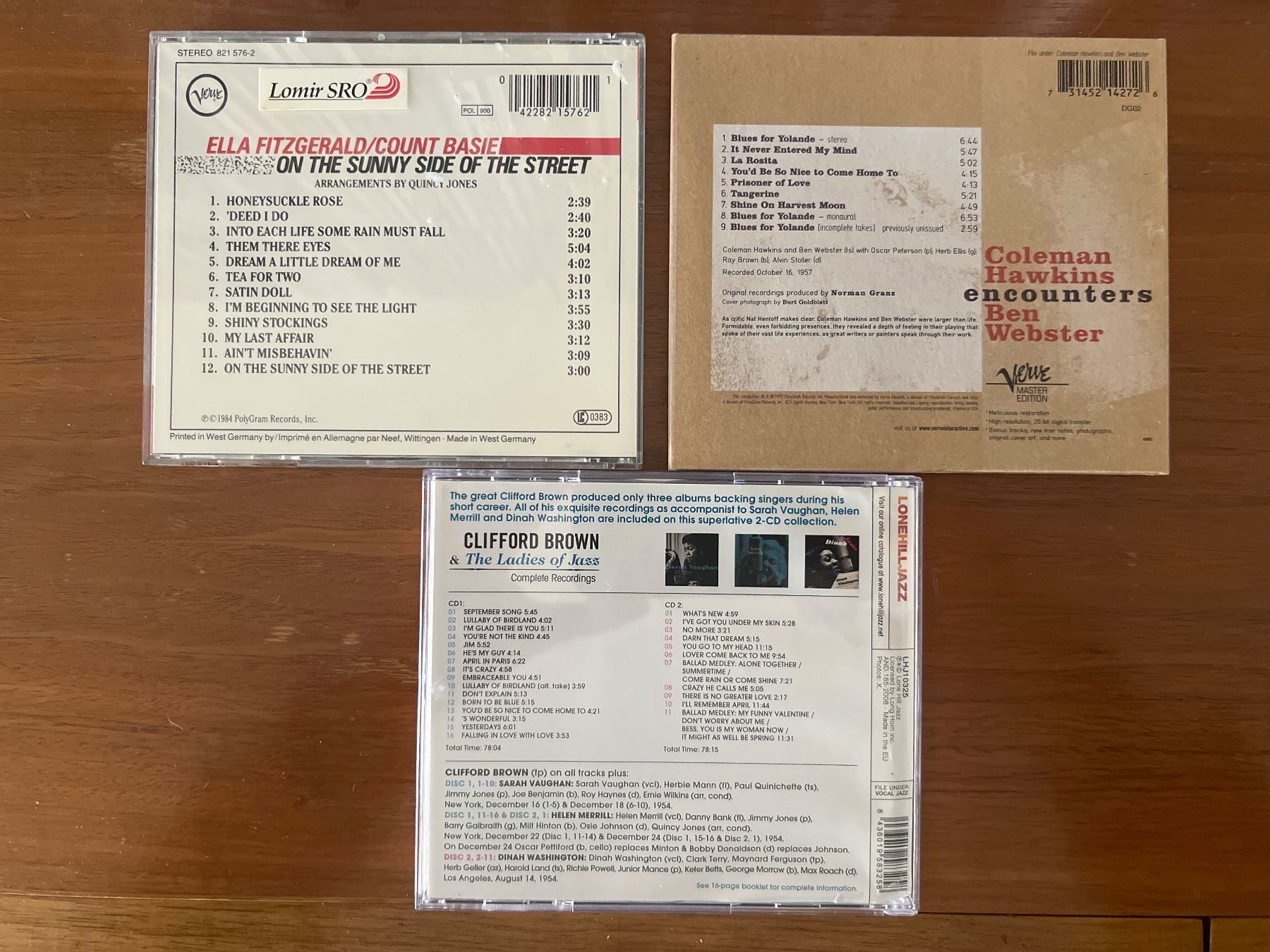 3 albums jazz : 2 X Verve + 2cd Clifford brown (D'occasion) à Bouveret ...