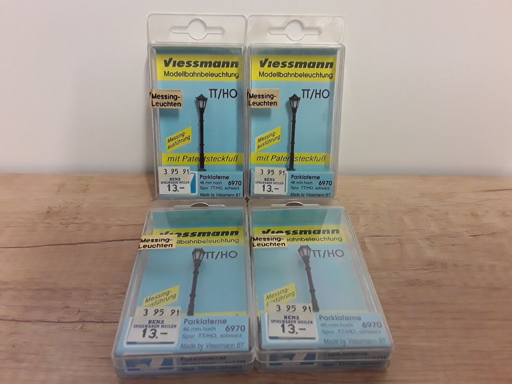 Viessmann 6970 _ 4 x Parklaterne 46mm _ Spur TT / Spur H0 | Kaufen auf Ricardo