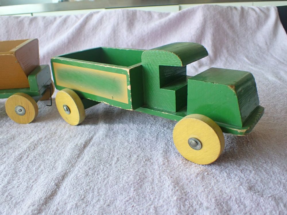 schöner alter LKW und Anhänger aus Holz von BUCO Nr. 5502 | Kaufen auf ...