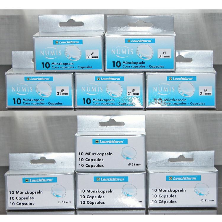 31 mm Münzkapseln "NUMIS" von Leuchtturm, 88 Stück. Ab 1.-- | Kaufen ...