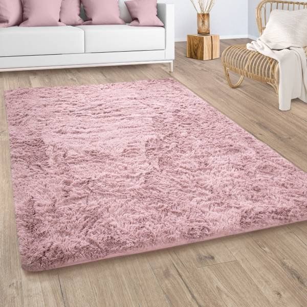 Teppich Hochflor Shaggy Flauschig Rosa (Neu und originalverpackt) in ...