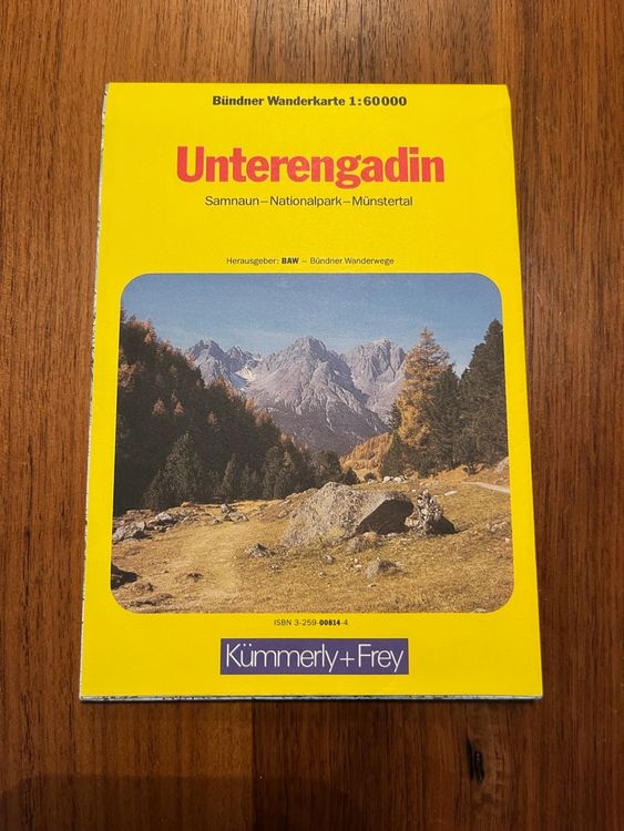 Alte Wanderkarte Unterengadin 1:60000 (Gebraucht) in Romanshorn für CHF ...