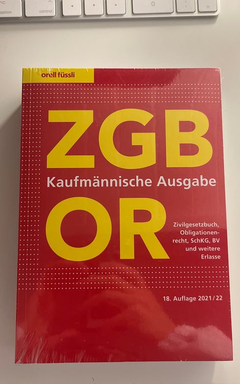 ZGB OR 18 Auflage 2021/2022 (Neu und originalverpackt) in Effretikon ...