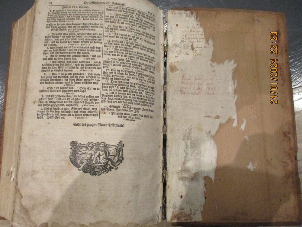 ANTIKE BIBEL BIBLIA HEILIGE SCHRIFT 1728 MIT HOLZEINBAND | Kaufen auf ...