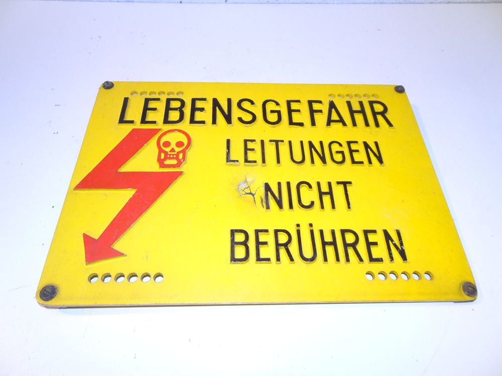Schild Lebensgefahr Totenkopf SBB Stromleitung | Kaufen auf Ricardo