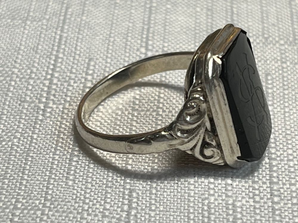 Onix Ring. Silber 935, grösse 24 (Gebraucht) in St. Peterzell für CHF ...