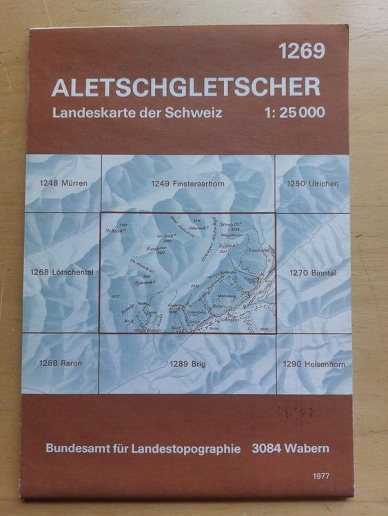 Landeskarte der Schweiz - ALETSCHGLETSCHER (Gebraucht) in Gipf - Oberfrick für CHF 4 – mit ...
