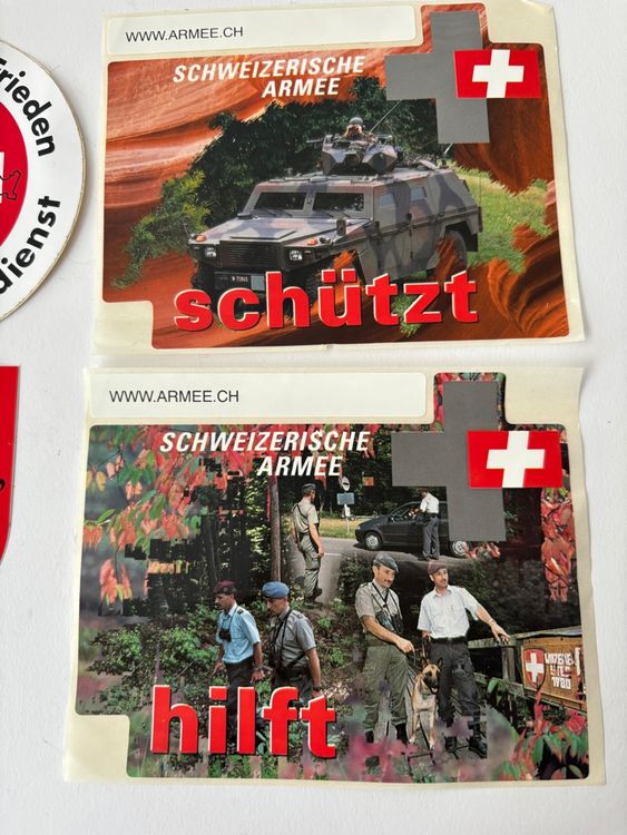 6 Vintage Sticker Aufkleber SCHWEIZER ARMEE MILITÄR | Kaufen auf Ricardo