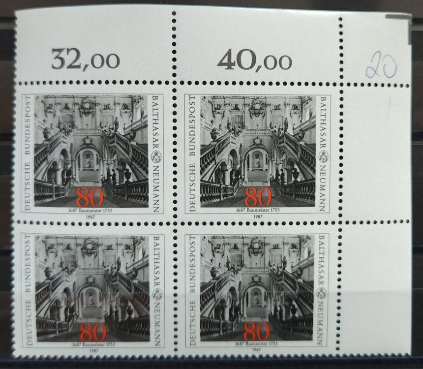 Deutschland-Mi 1307 ** Viererblock (21) (Neu und originalverpackt) in Hittnau für CHF 1 – mit ...