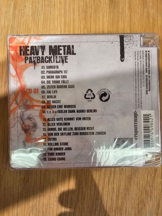 CDs - Bushido – Heavy Metal Payback Live ORIGINALVERP. (Gebraucht) in ...