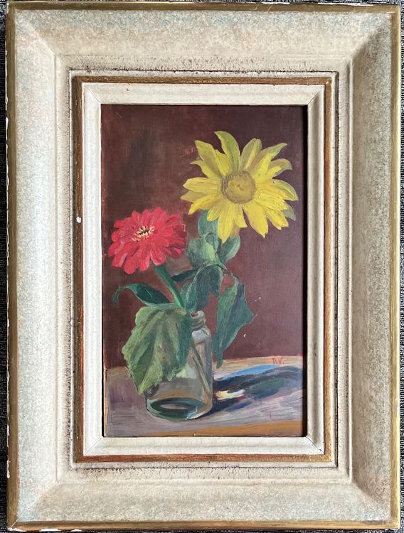 Antike Stilleben Gemälde mit Blumen, Monogrammiert (Gebraucht) in Root für CHF 19 – nur Abholung ...