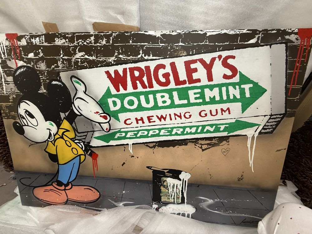 Mickey Mouse Kunstwerk - Wrigley's Doublemint Unikat (Neu (gemäss ...